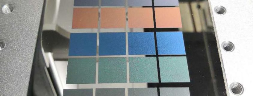 laser colors on Stainless steel material through laser technology
